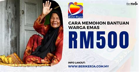 Cara Memohon Bantuan RM500 Setiap Bulan Untuk Golongan Warga Emas