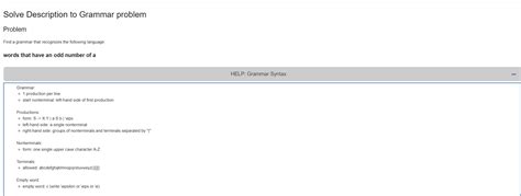 Solved Solve Description To Grammar Problem Problem Find A
