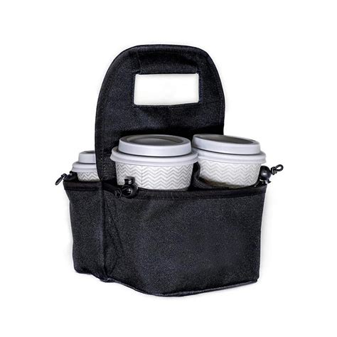 Portable Drink Carrier Reusable Coffee Cup Holder 4 Cup Collapsible