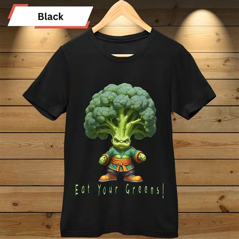 Funny Broccoli T Shirt Funny Shaolin Top Funny Vegetable Tee Funny