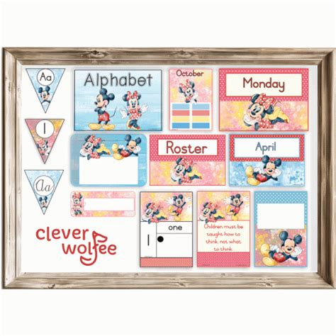 Class Theme Mickey And Minnie Mouse Clever Wolfee