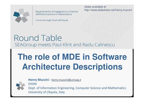 pdf the role of mde in software architecture descriptions pdfslide