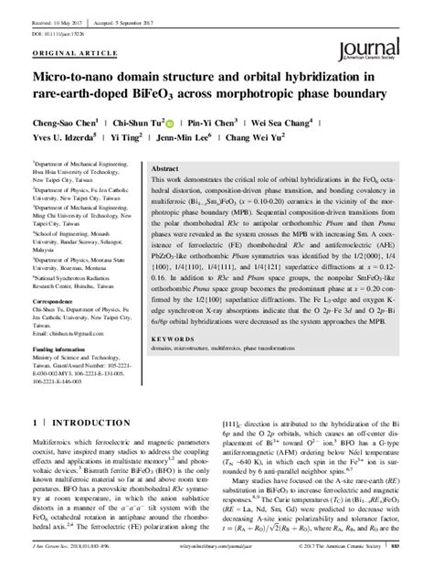 Pdf Micro To Nano Domain Structure And Orbital Hybridization In Rare