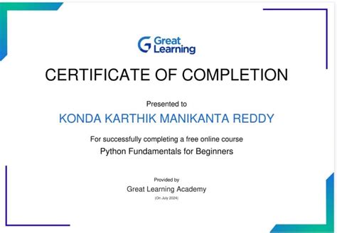 Karthik Reddy On Linkedin Hello Guys I Have Just Got Python