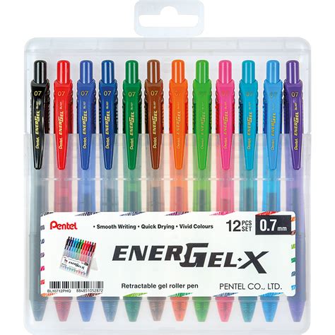 Bl107 Energel Retractable Plastic Case Set Of 12 Pentel Pentel
