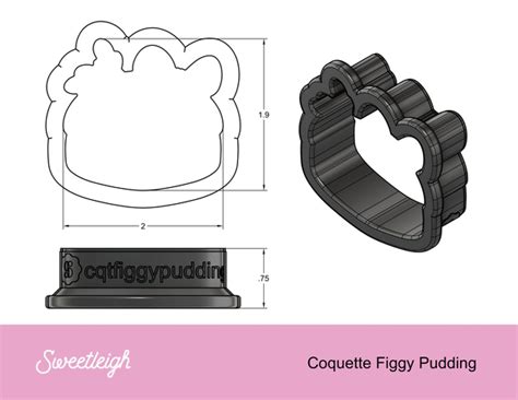 Coquette Figgy Pudding Cookie Cutter Sweetleigh
