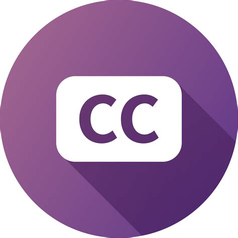 Closed Captioning Icon In Flat Design Style Cc Signs Illustration