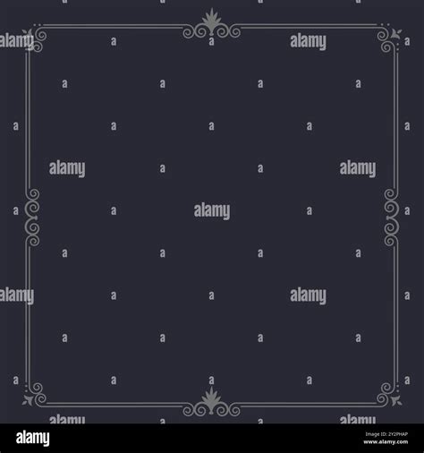 Simple Line Frame Border Decorative Vector Ornamental Decorative Frame Vector Stock Vector