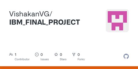 GitHub VishakanVG IBM FINAL PROJECT