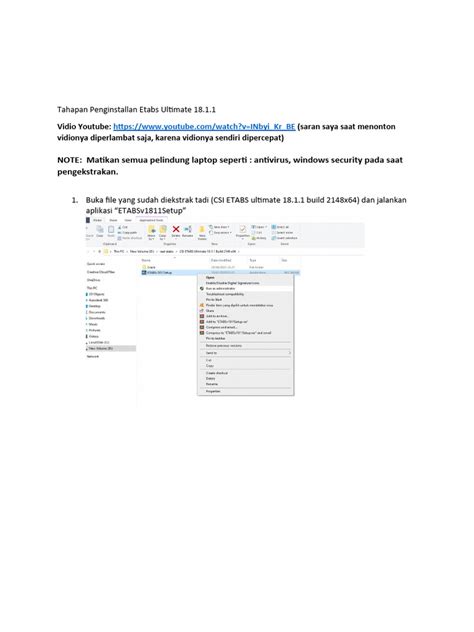 Tahapan Penginstallan Etabs Ultimate 18 Pdf