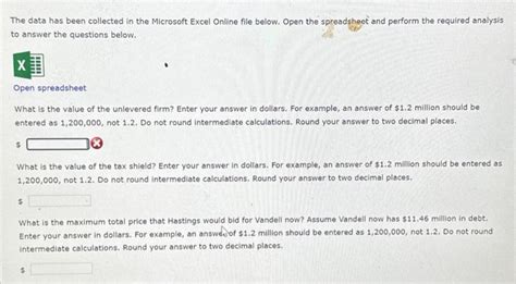 The data has been collected in the Microsoft Excel | Chegg.com