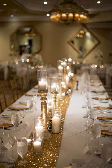 25 Glamorous Gold Wedding Party Decoration Ideas For Wedding
