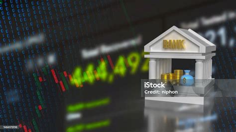 비즈니스 또는 저장 개념 3d 렌더링에 대 한 차트 배경에 은행 건물 아이콘 금융에 대한 스톡 사진 및 기타 이미지 금융 3차원 형태 개념 Istock