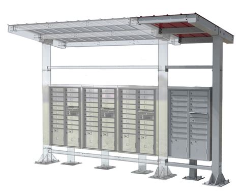 Outdoor Cbu Mailbox Shelter For One Additional Cbu Mailbox Unit In Line Style