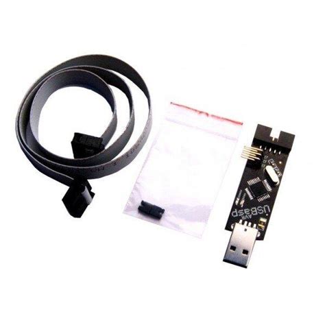 Programatorius Avr Suderinamas Su Usbasp Isp Idc Juosta Juodas Modelis An 10793 žema