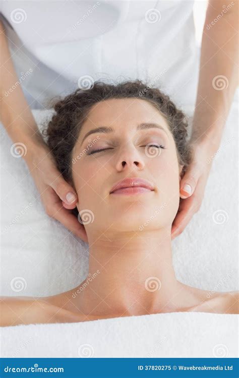 Relaxed Woman Receiving Massage Stock Image Image Of Care Working