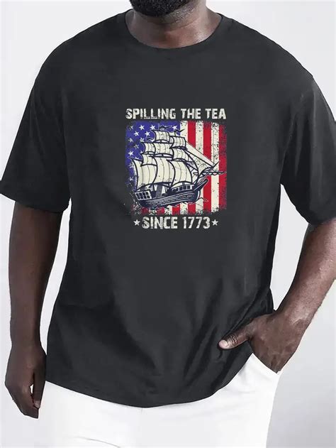 Sailboat Letter Pattern Print Mens Comfy Chic T Shirt Temu Canada