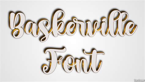 Baskerville Font Text Effect And Logo Design Font