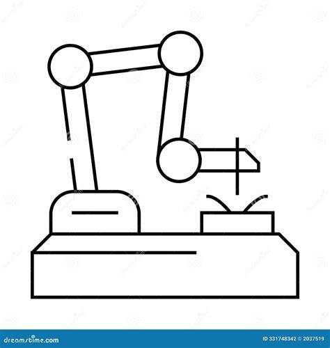 Robot Welder Creating Sparks During Metal Fabrication In A Workshop Environment Stock Image