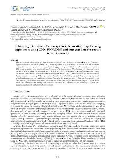 Enhancing Intrusion Detection Systems Innovative Deep Learning Approaches Using Cnn Rnn Dbn