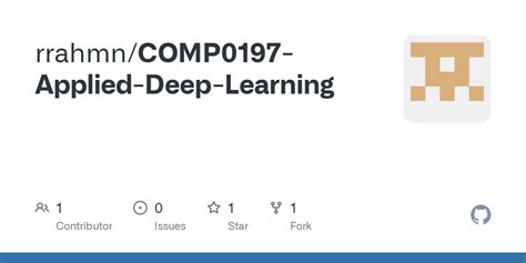 Github Rrahmncomp0197 Applied Deep Learning