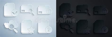 Set Document With Star Delete Folder Search Cloud Computing Unknown Document Concept And And