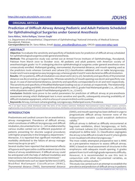 Difficult Airway Compressed Pdf Anesthesia Sensitivity And