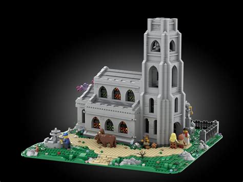 Lego Moc Medieval Church Medieval Village Diorama By Mikey