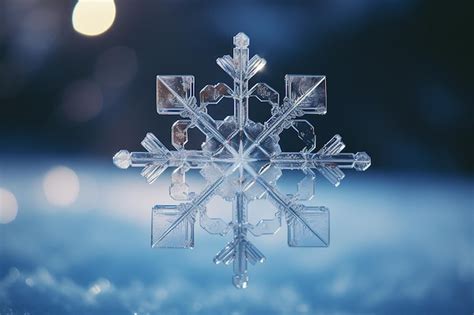 Premium Ai Image Crystal Snowflake