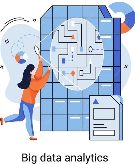 Premium Vector Big Data Analytics Process Of Analyzing Large And