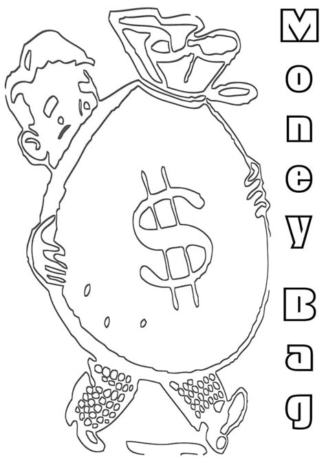 Money Bag Coloring Page Positive Vibes Color And Activity Book For