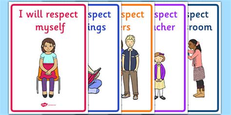 Printable Respect Posters Classroom Behaviour Twinkl
