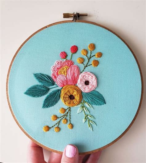 Peony Cluster Embroidery Pattern Floral Embroidery Design Embroidery