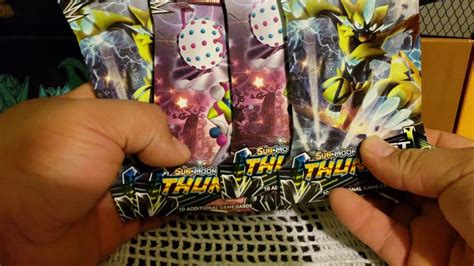 Opening Up 4 Pokemon Lost Thunder Packs Youtube