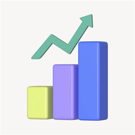 Increasing Bar Graph 3d Rendered Premium Psd Rawpixel