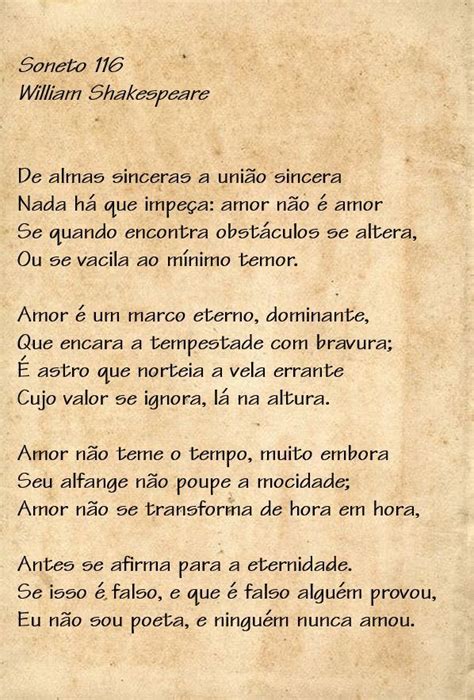 William Shakespeare Soneto Frases E Poemas Frases