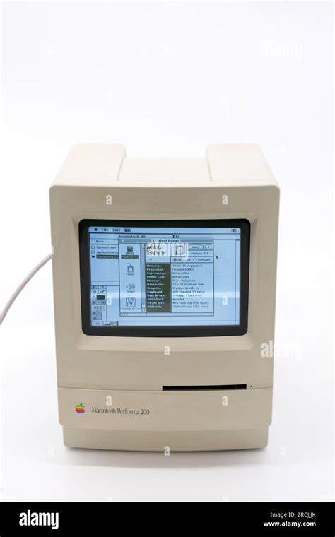 Vintage Apple Macintosh Mac Performa 200 Showing Gui Interface Of
