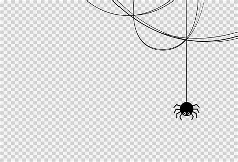 거미줄에서 매달려 거미와 할로윈 파티 배경 고립 Png 또는 투명 한 질감 텍스트에 대 한 빈 공간 포스터에 대 한 요소 템플릿 브로셔 온라인 광고 벡터 일러스트 Diy에