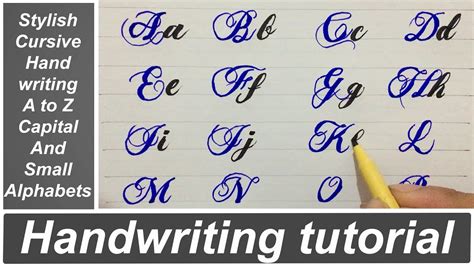 Cursive Writing For Beginners Capital And Small Alphabets A To Z Stylish Handwriting Tutorial