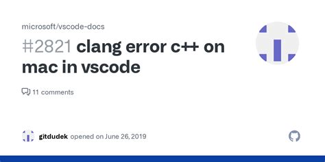 Clang Error C On Mac In Vscode · Issue 2821 · Microsoftvscode Docs
