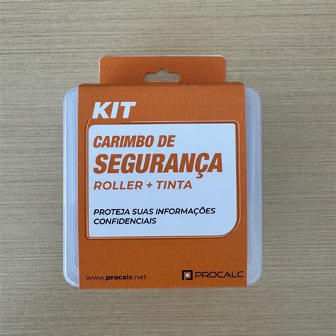 Carimbo De Segurança Roller Com Garrafa De Tinta Cs10 Procalc Cx 1 Un Suprimentos Para