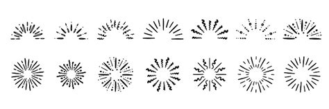 Starburst 손으로 그린 요소 원형 햇살 낙서 그리기 액자 디자인 배지 또는 라벨 장식 추상적인 윤곽선 버스트 별 또는