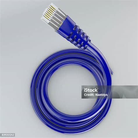 Rolled Ethernet Cable Internet Connection Bandwidth Broadband Stock