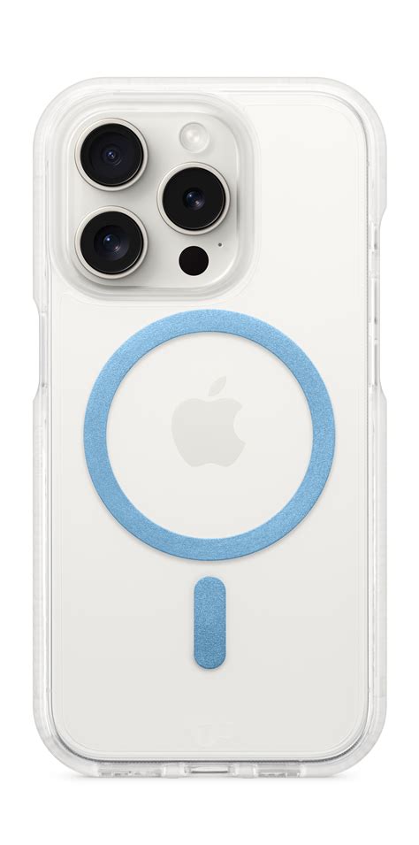 Tech21 Flexquartz 保护壳 适用于 Iphone 15 Pro，兼容 Magsafe 蓝色 教育 Apple