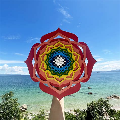 Bifrost Wooden 7 Chakras Mandala Of Sacred Geometry Healing Hand Made