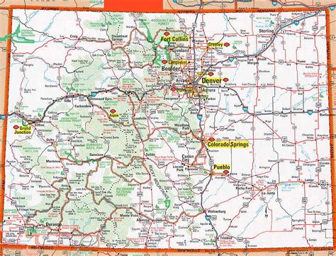 Colorado Map Collection With Printable Online Maps Of Colorado State Showing Co Colorado Map