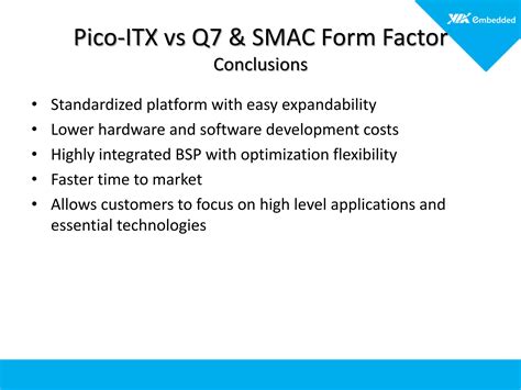 Pico Itx Vs Q7 And Smarc Form Factors Ppt