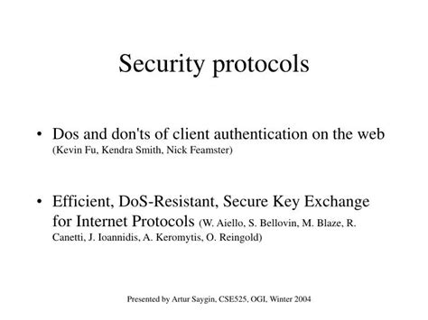 Ppt Security Protocols Powerpoint Presentation Free Download Id