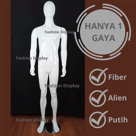 Jual Patung Manekin Full Body Cowok Fiber Alien Manekin Cowo Alien