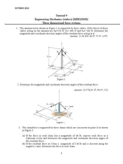 Tutorial Sheet Week 9 Download Free Pdf Euclidean Vector